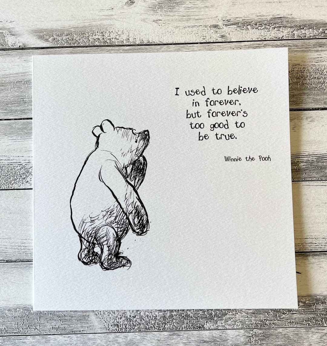 Winnie the Pooh Classic Sentiment Card, Bereavement, Condolence, Loved ...