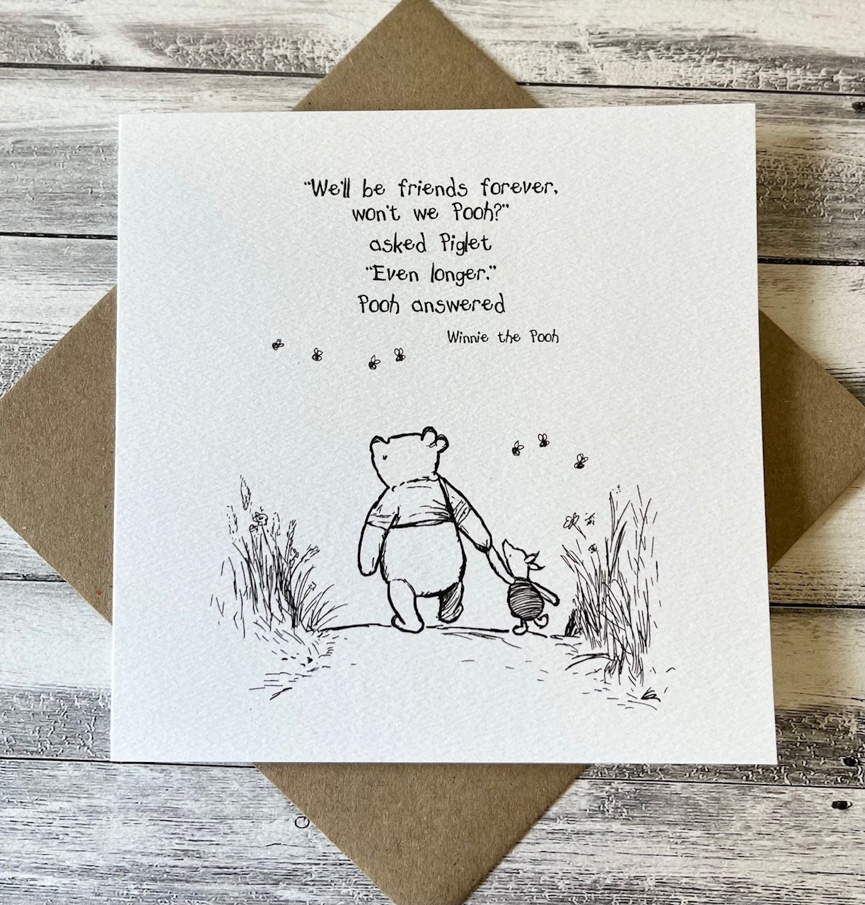 Winnie the Pooh Classic Sentiment Card Anniversary - Etsy UK