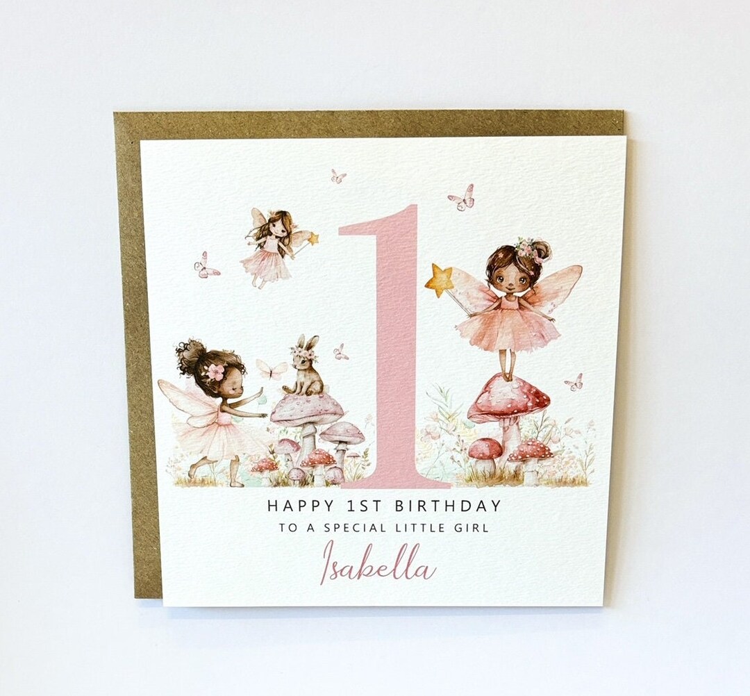 Magical Personalised Fairy 1st Birthday Card, Any Age Flower Fairy Card ...