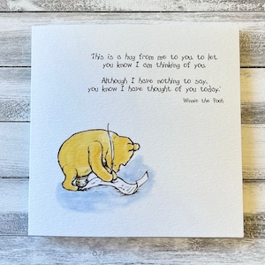 Winnie the Pooh Classic Sentiment Card Quote Birthday Anniversary ...