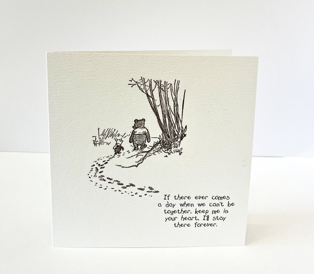 Winnie-the-pooh and Piglet, Bereavement Card, With Sympathy ...
