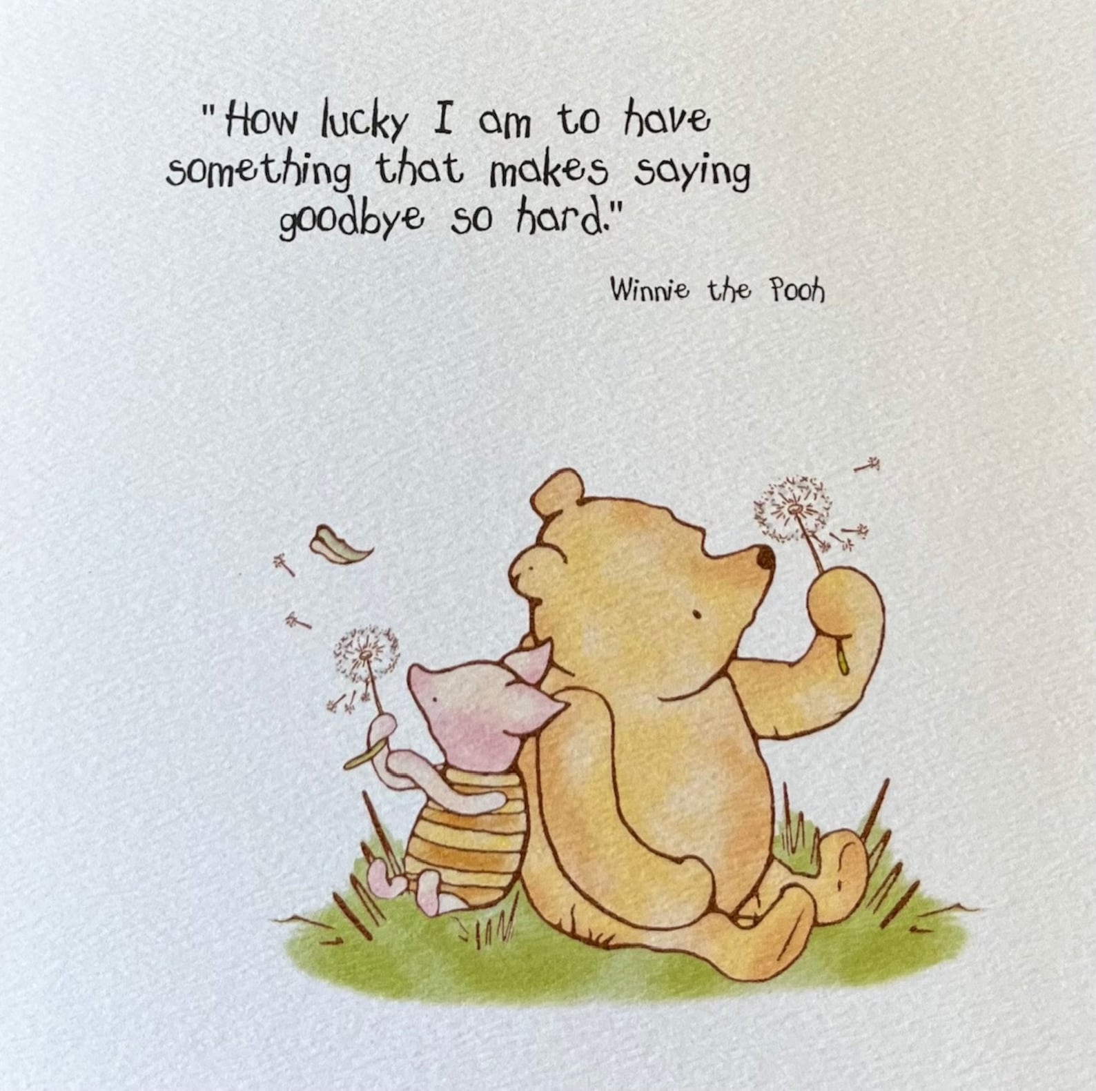 Winnie the Pooh Classic Sentiment Card Sorry You're - Etsy
