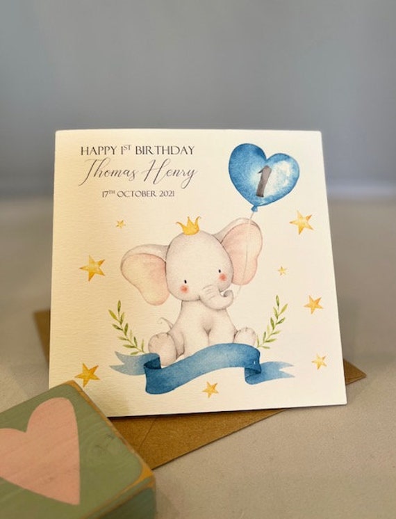 Happy Birthday Elephant Card