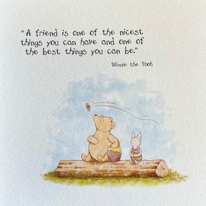 Winnie the Pooh Classic Sentiment Card Friend, Best Friend, Friendship ...