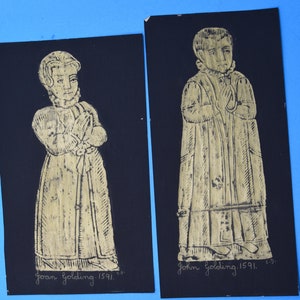 John & Joan Golding Grave Rubbing Historical Medieval Headstone - Etsy