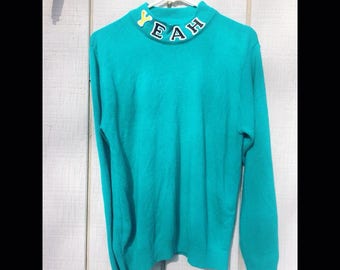Turquoise sweater | Etsy
