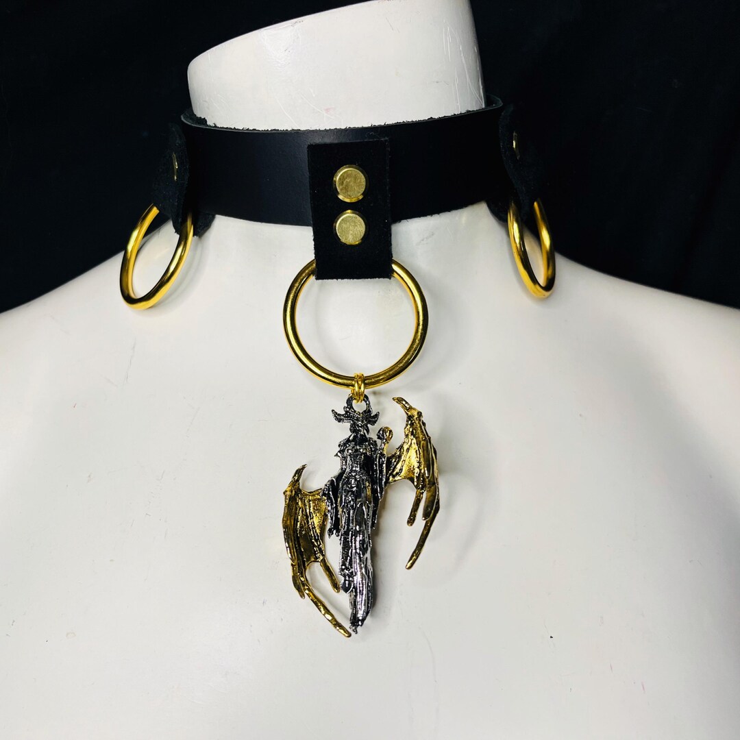 Fallen Angel Choker Gold and Black - Etsy