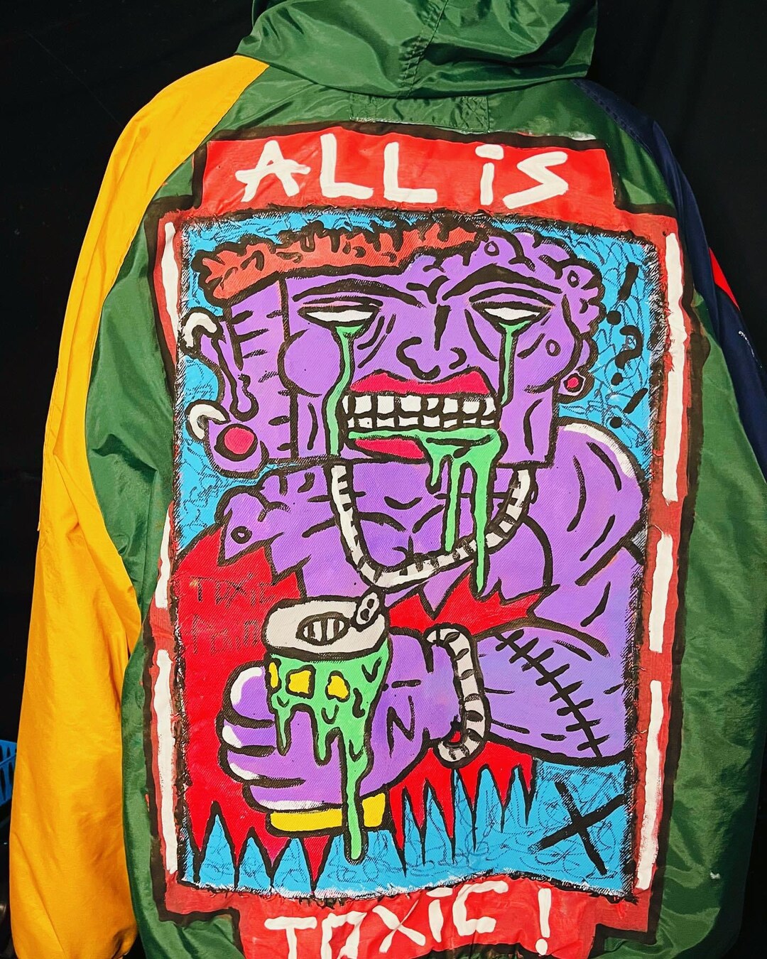 Vandelite All is Toxic Jacket Hand Painted - Etsy