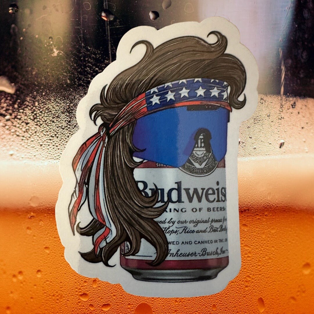 Budweiser Mullet Beer Can Decal Sticker - Etsy Australia