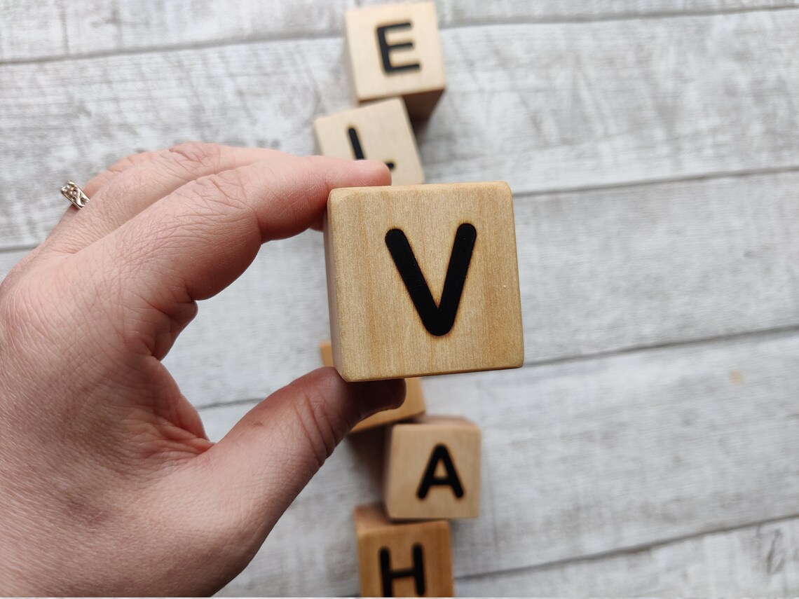 Swedish Alphabet Wooden Blocks, Blocks With Letter and Numbers, ABC ...
