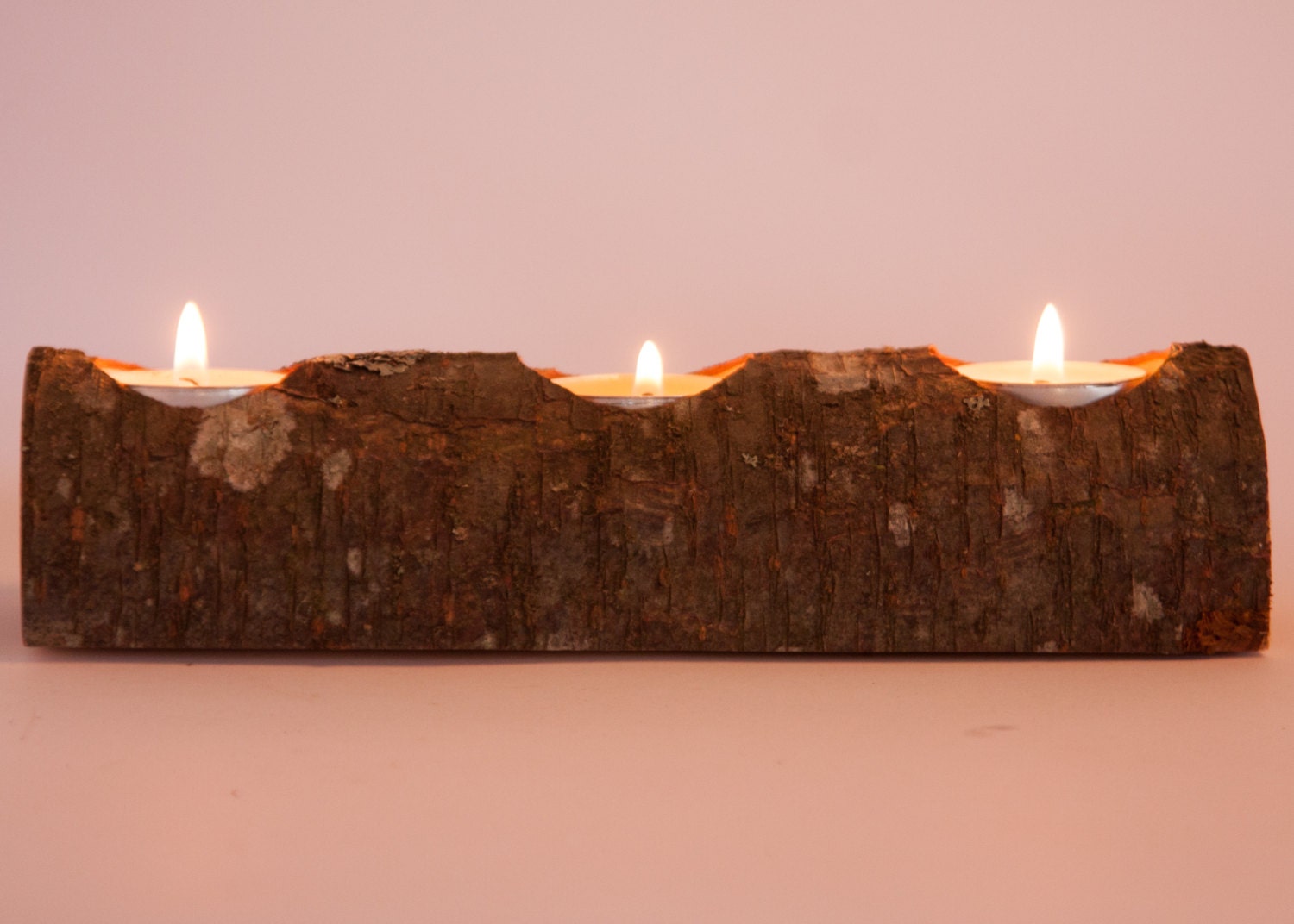 Rustic Log Candle Holder, Tea Light Holder, Woodland Wedding ...