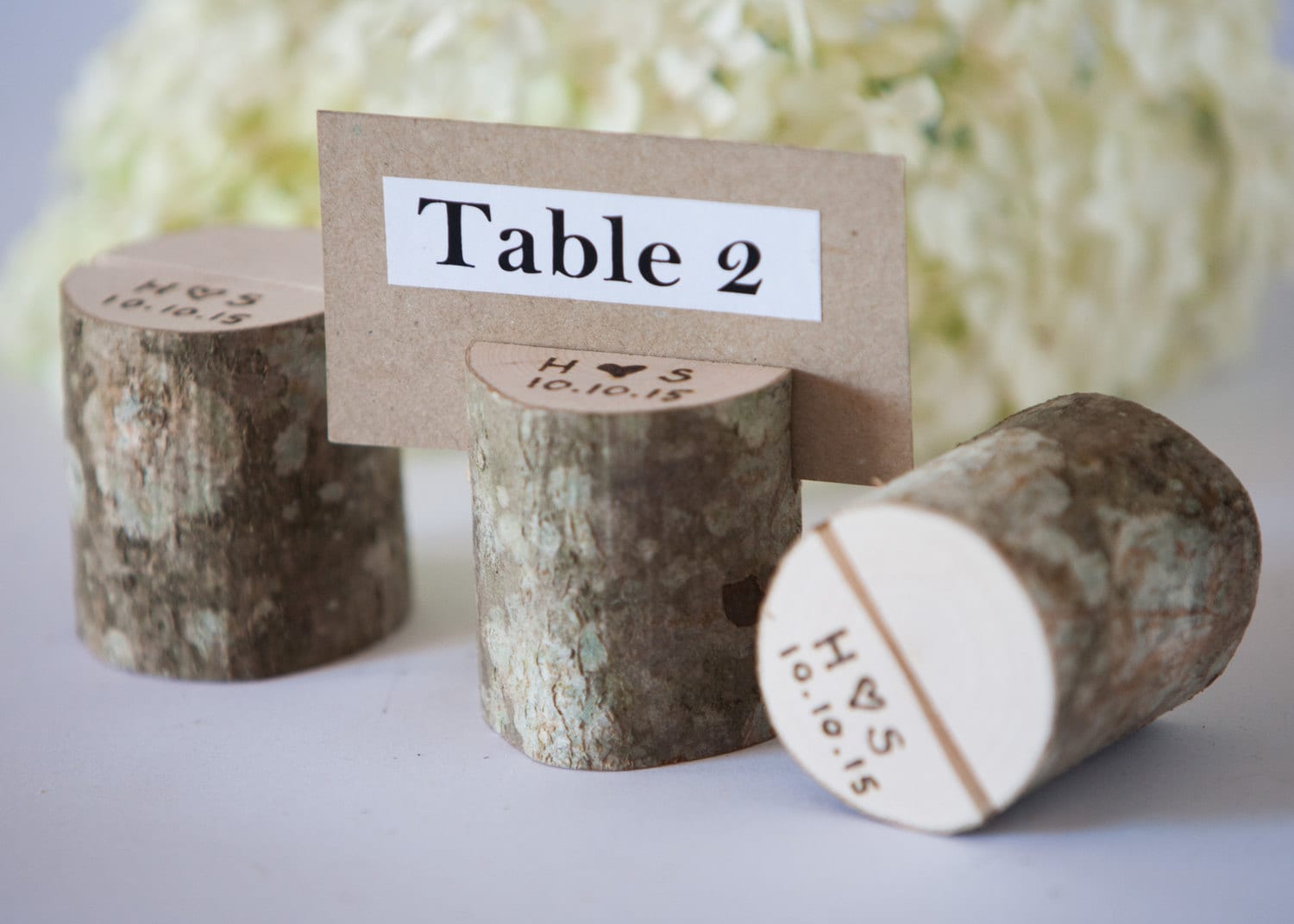 15 Personalized Rustic Wedding Table Number Holders, Place Card Holder ...