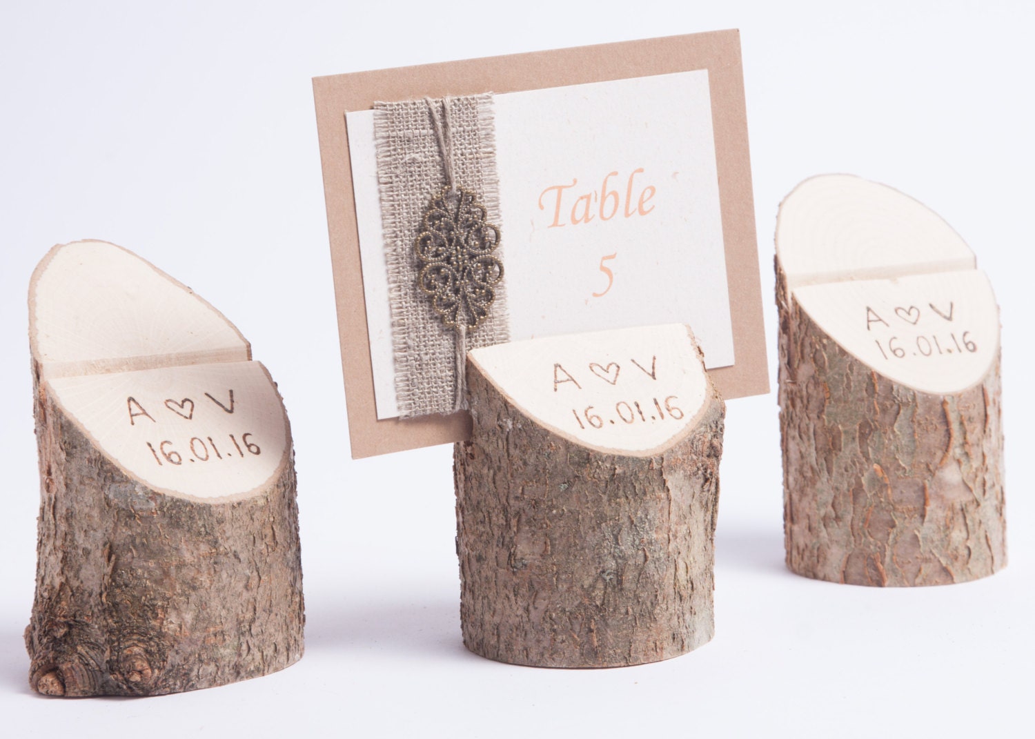 10 Personalized Wedding Table Number Holder Place Card | Etsy