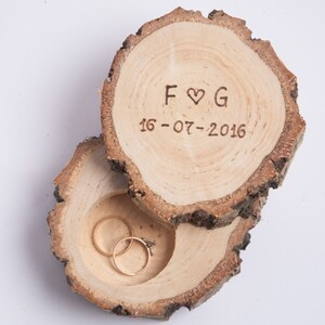 Ring Box Rustic, Ring Holder, Ring Bearer Pillow, Rustic Wedding ...