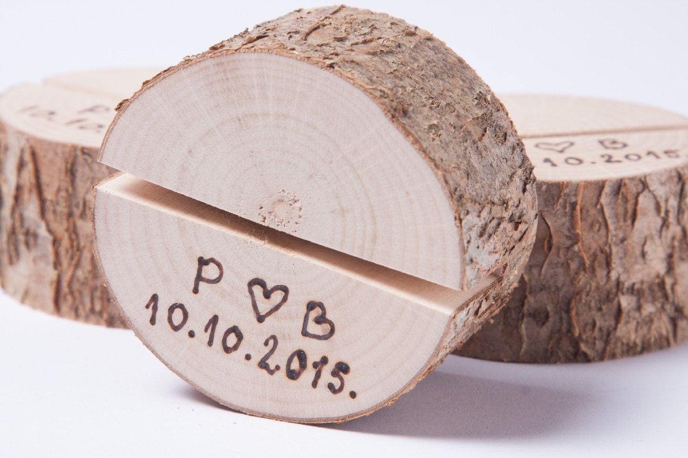 30 personalized rustic wedding table number holders place | Etsy