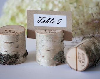 10 Personalized Rustic Wedding Table Number Holders Form | Etsy