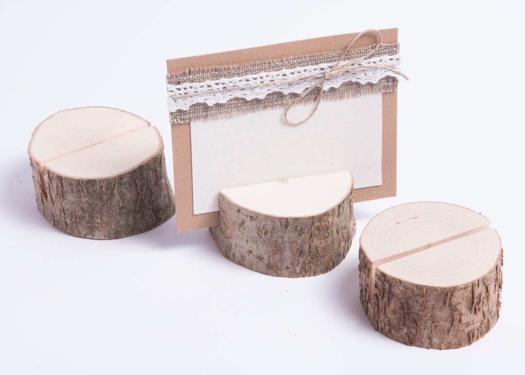 70 Rustic Wedding Table Number Holder, Place Card Holder, Name Card ...