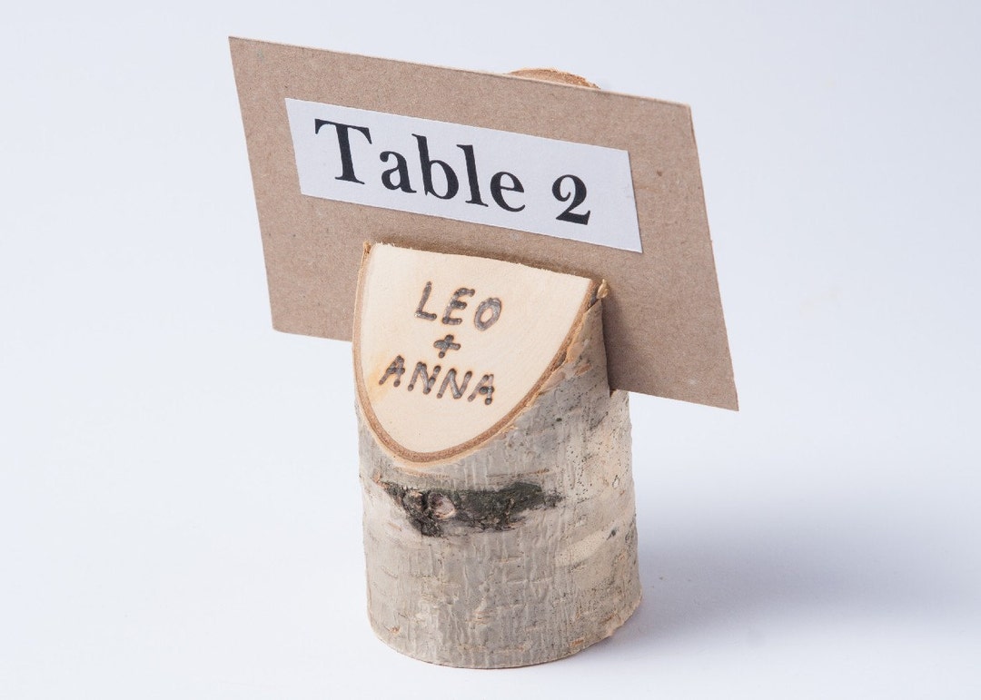 10 Personalized Wedding Table Number Holder, Place Card Holder, Name ...