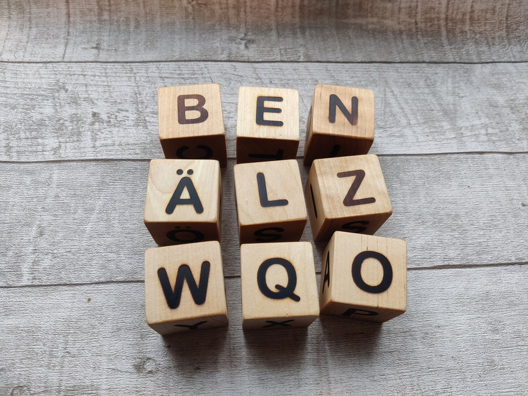Swedish Alphabet Wooden Blocks, Blocks With Letter, ABC Blocks Learning ...