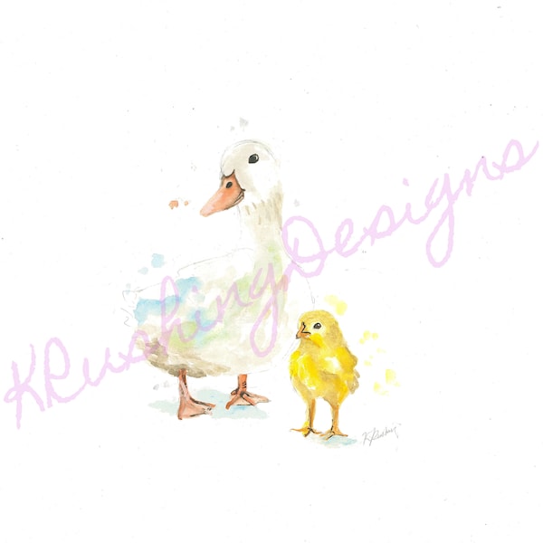 Chick and Duck Friends - Etsy