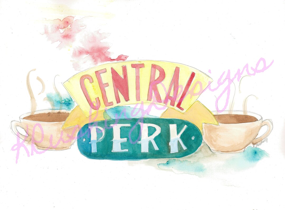 Friends TV Show Prints, Central Perk, Orange Couch, Friends Frame ...