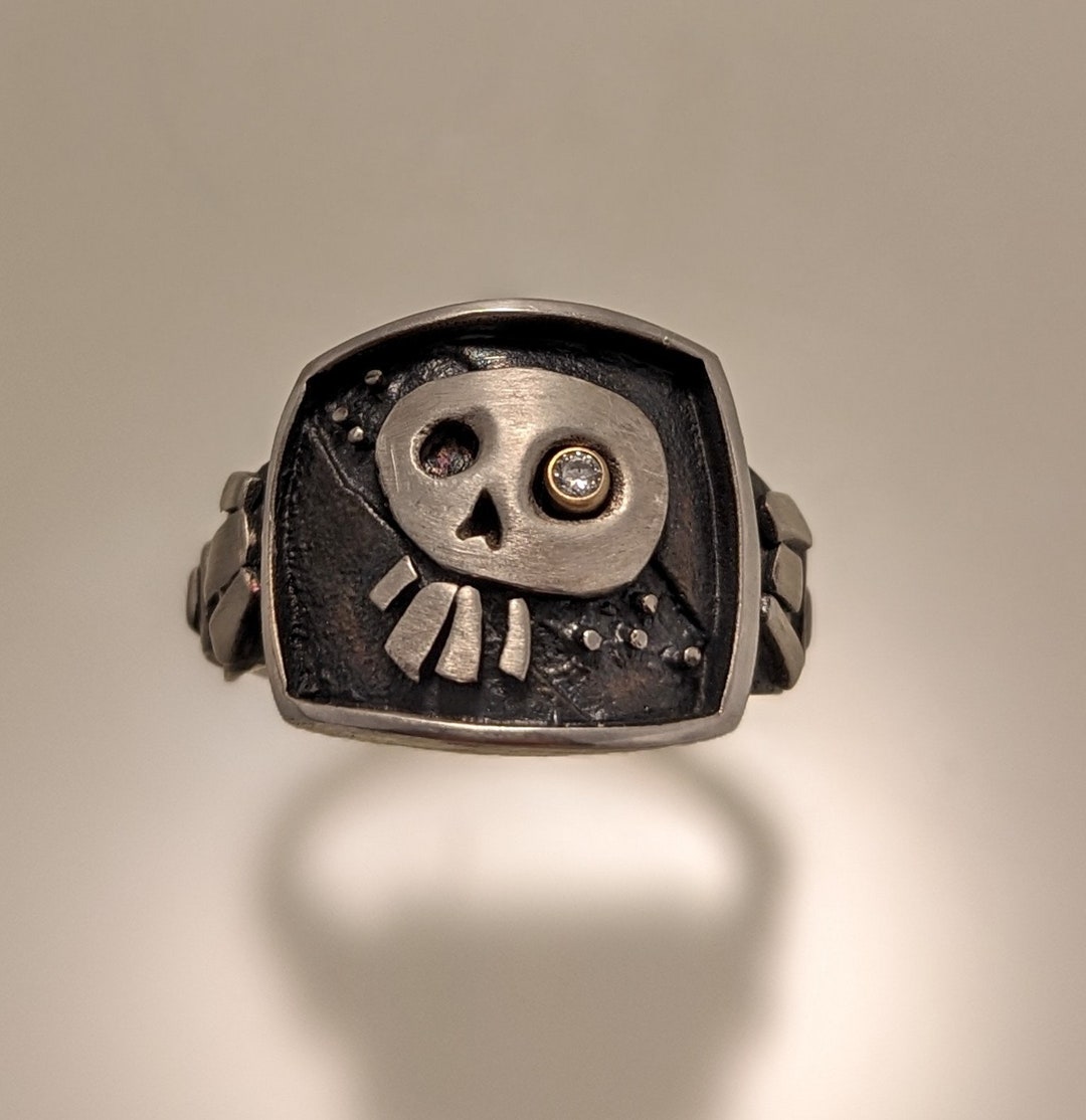 Day of the Dead Ring - Etsy