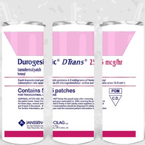 Duragesic 20 Oz Skinny Tumbler. QUICK SHIPPING - Etsy