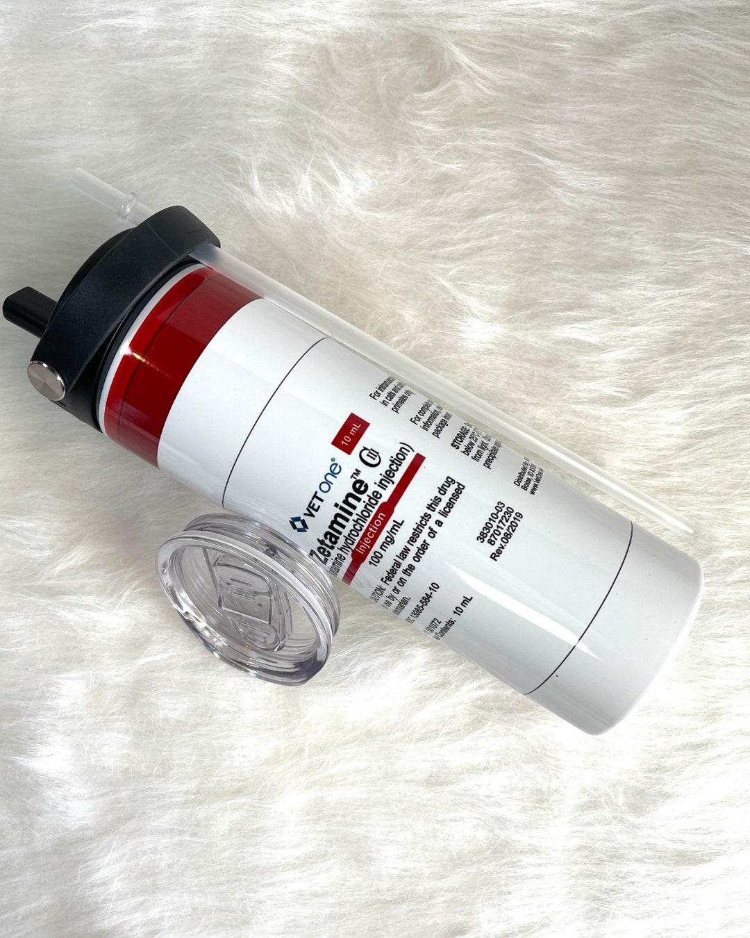 Dual Lid/straws Zetamine Ketamine 20 Oz Skinny Tumbler. QUICK SHIPPING ...