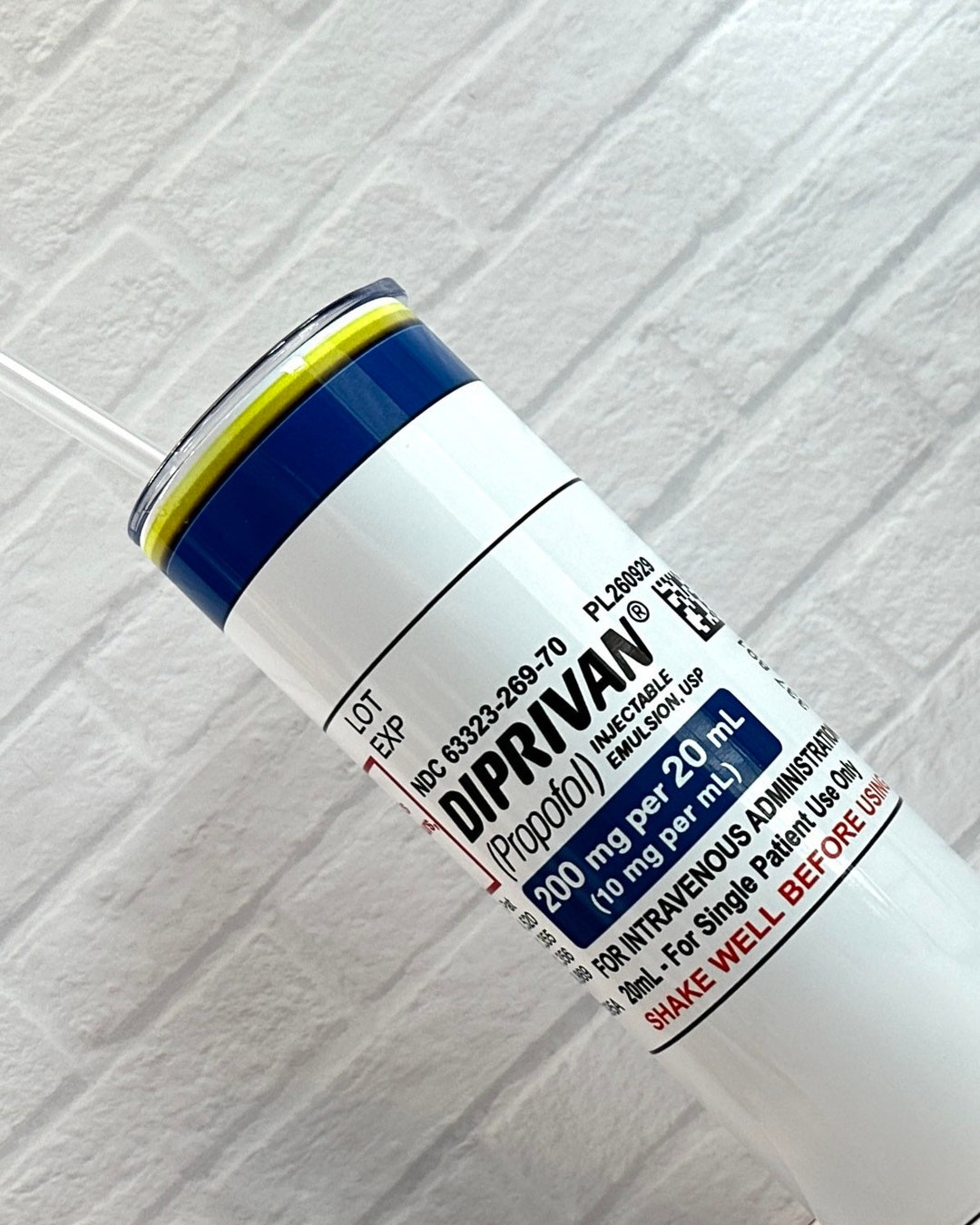 Diprivan 20 Oz Skinny Tumbler. Same or Next Business Day Shipping - Etsy