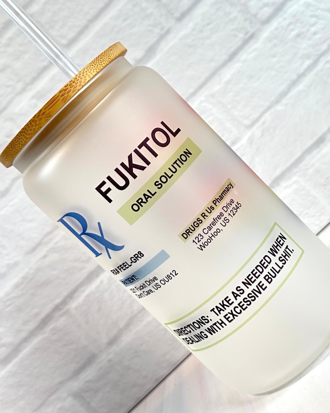 Fukitol 16 Oz Glass Can Clear or Frosted.. - Etsy