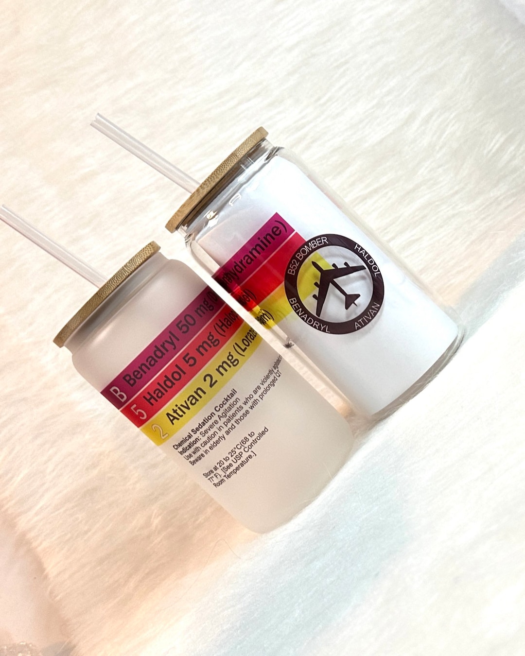 B-52 Bomber Sedation Cocktail 16 Oz Glass Can Clear or Frosted.. - Etsy