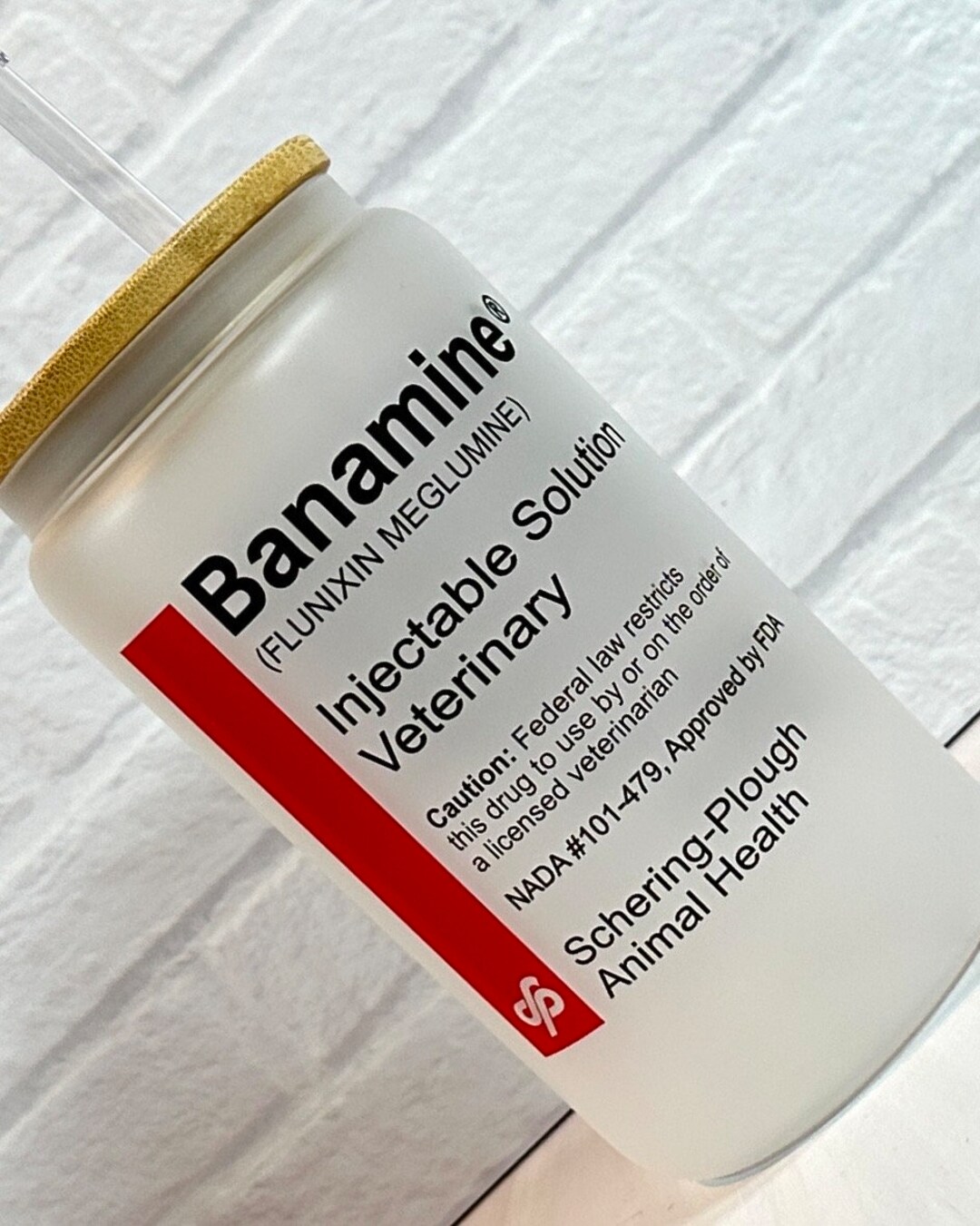 Banamine 16 Oz Glass Can Clear or Frosted.. - Etsy