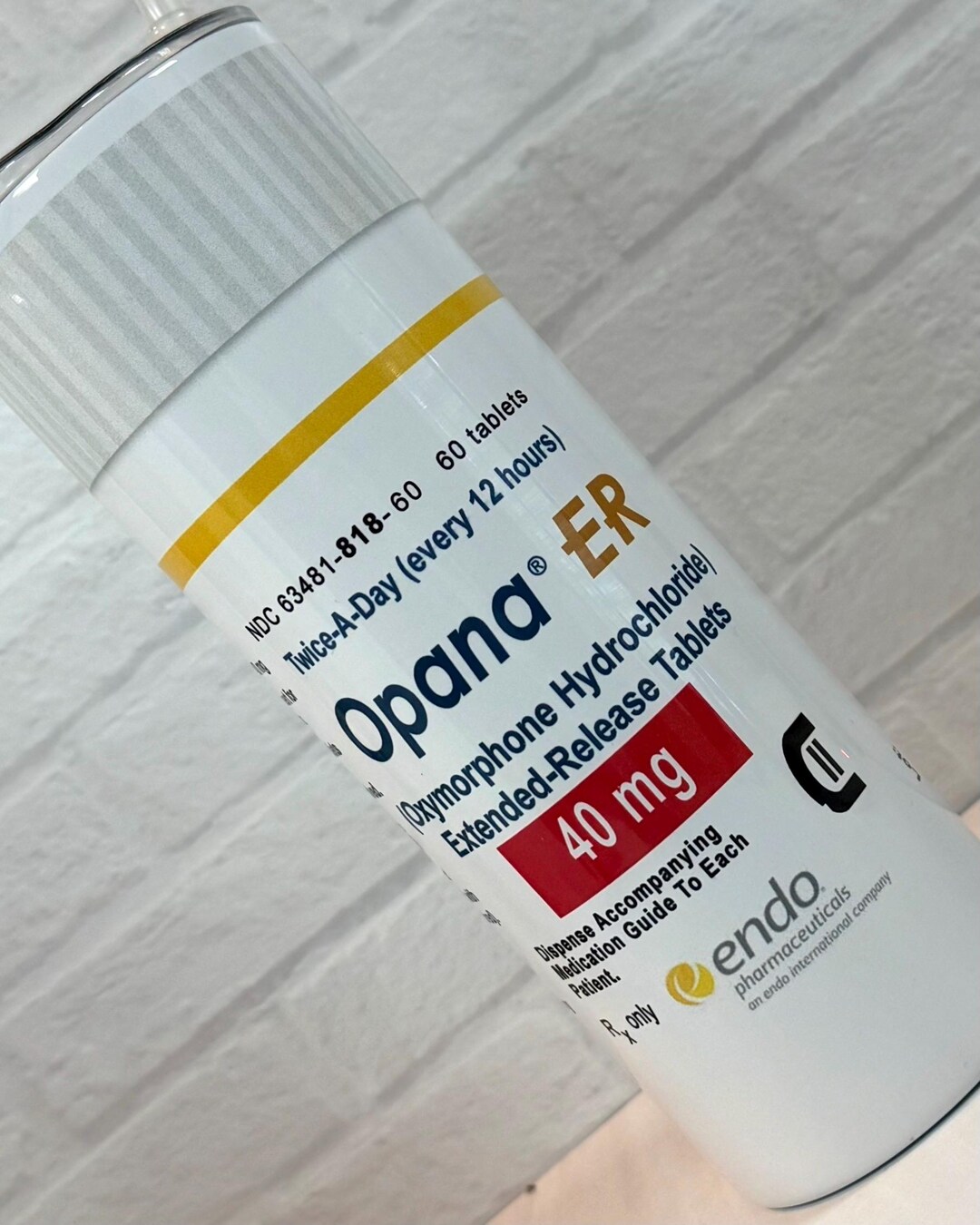 Opana ER 20 Oz Skinny Tumbler. - Etsy