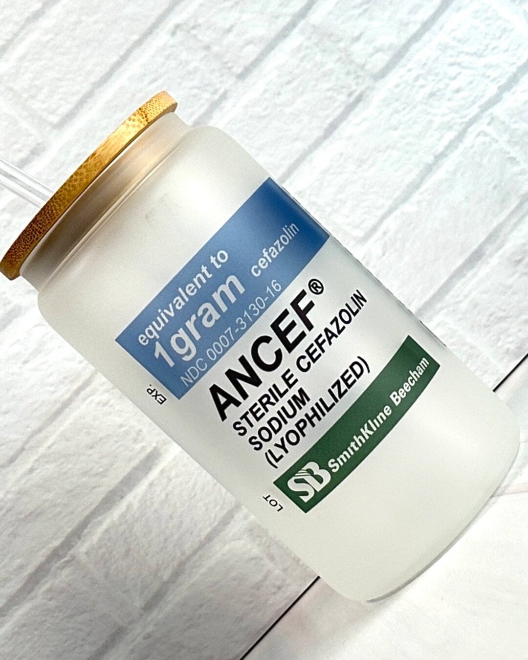Ancef 16 Oz Glass Can Clear or Frosted.. - Etsy