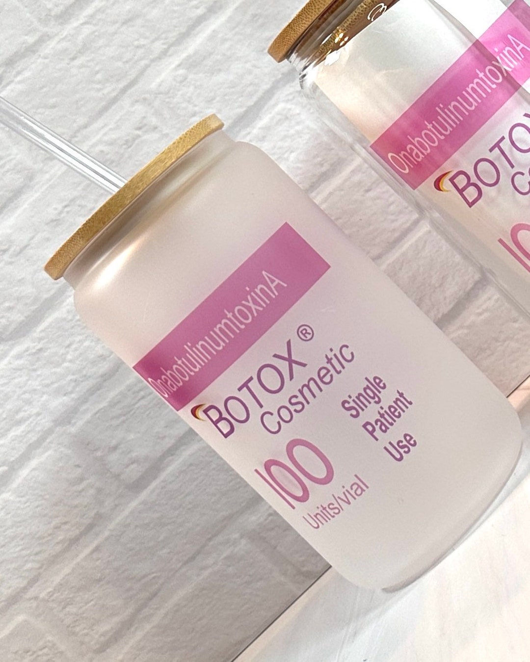 Botox 16 Oz Glass Can Clear or Frosted.. - Etsy
