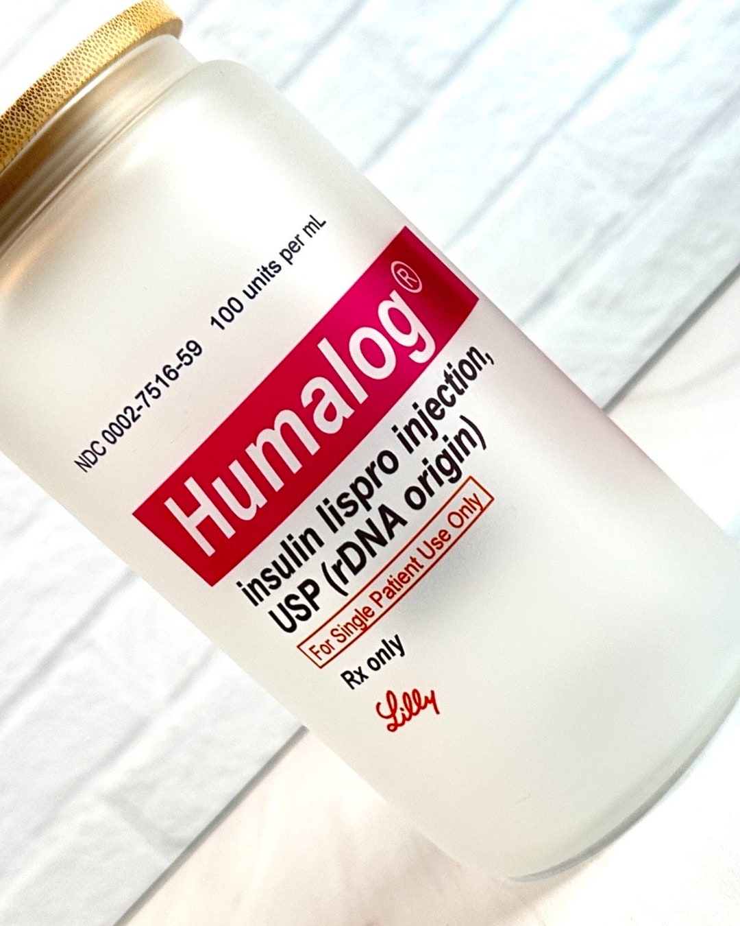 Humalog 16 Oz Glass Can Clear or Frosted. - Etsy
