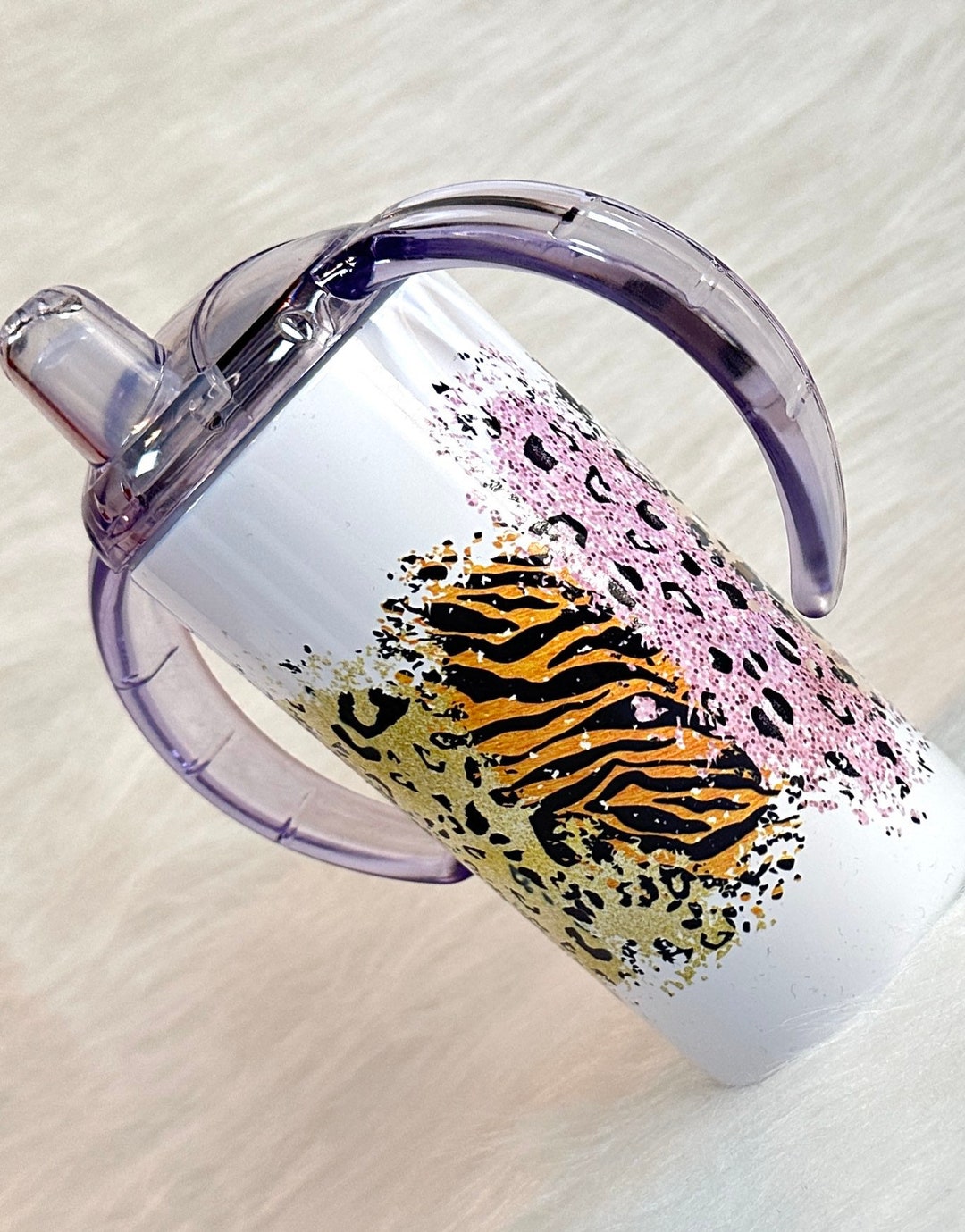 Animal Print Sippy Cup 2 Lids, 12 Oz Tumbler, - Etsy