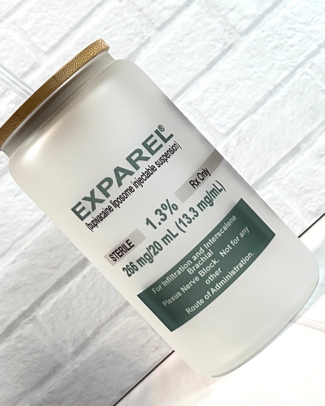 Exparel 16 Oz Glass Can Clear or Frosted.. - Etsy