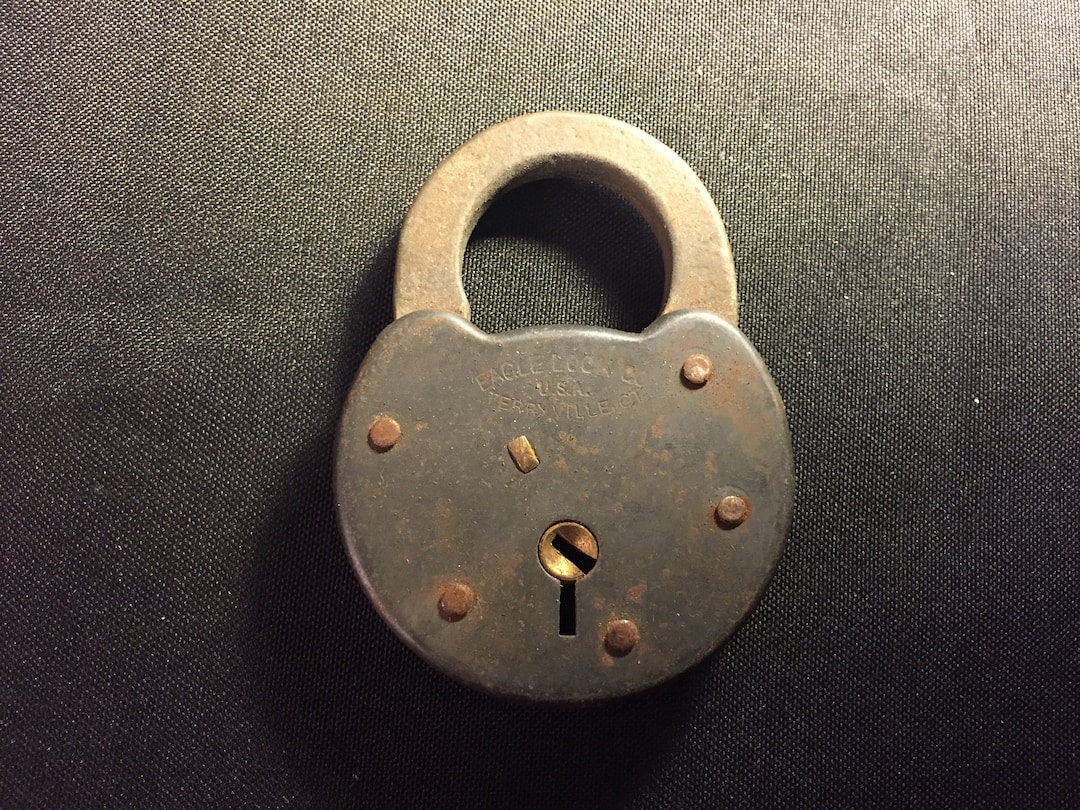 Antique Vintage Padlock Eagle Lock Co. Terryville CT - Etsy