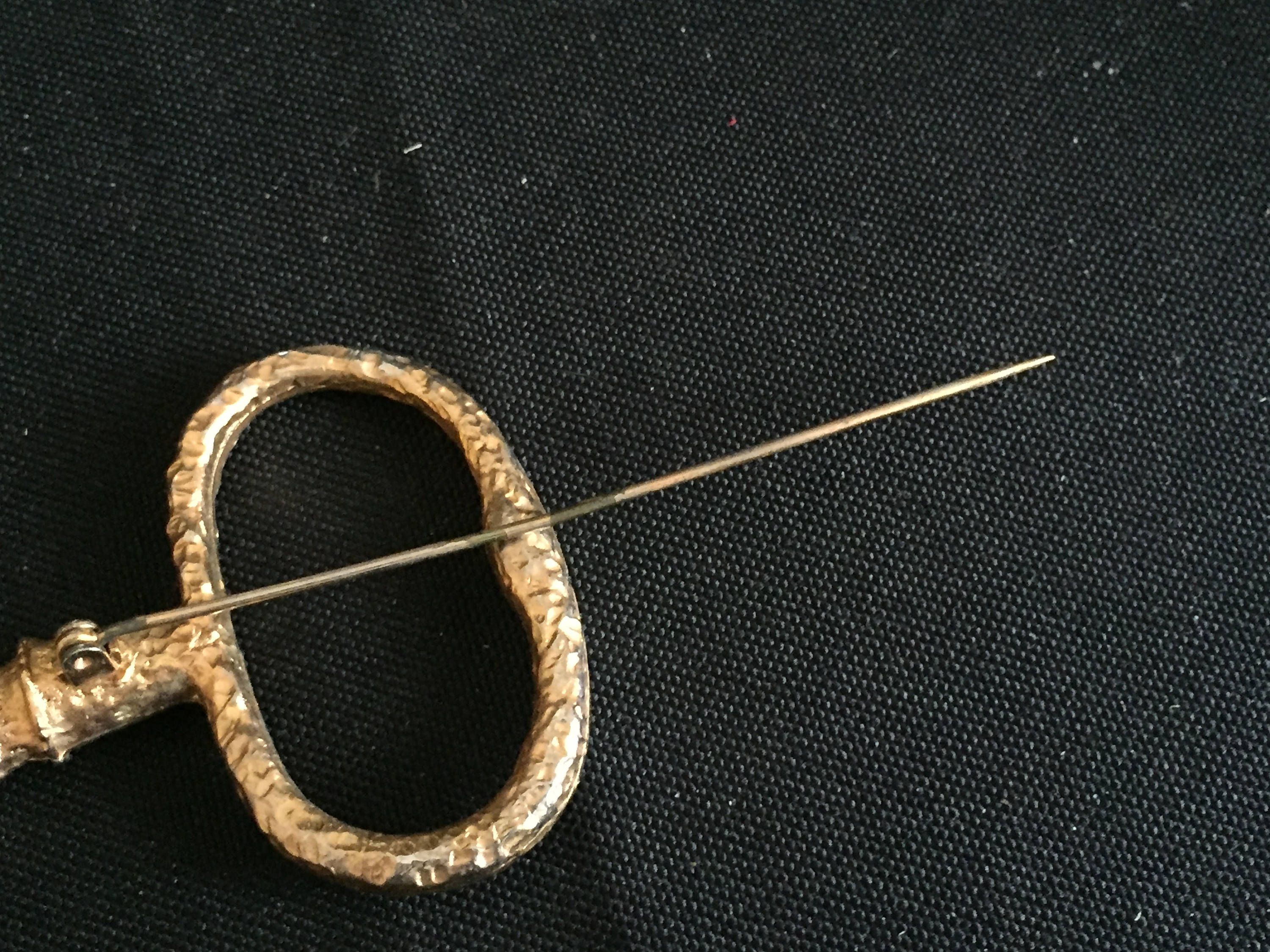 Antique Vintage Gold Tone Skeleton Key Brooch Pin | Etsy