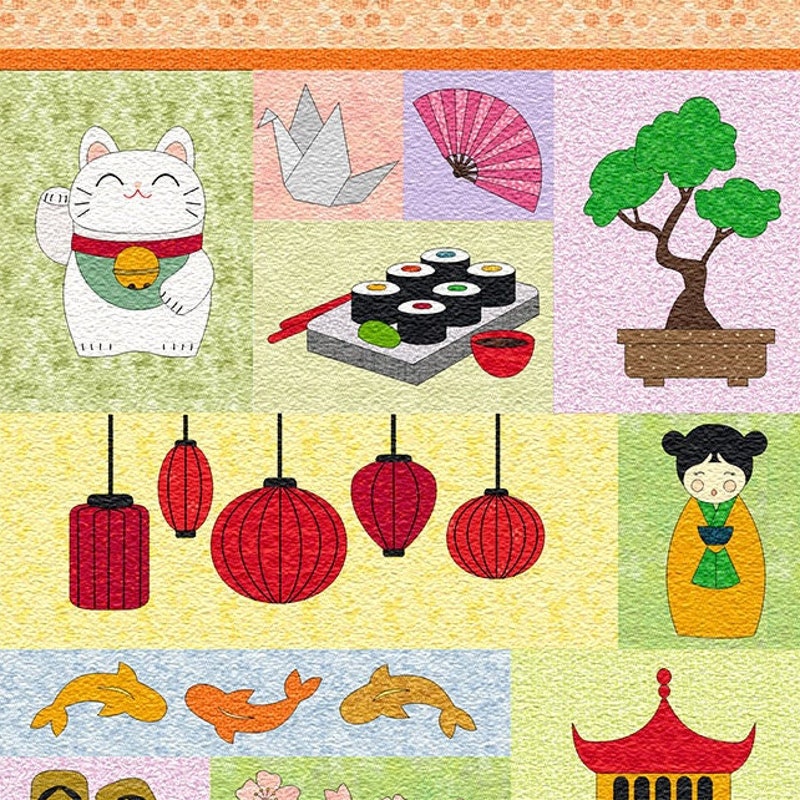 Japanese Quilt Block - Etsy