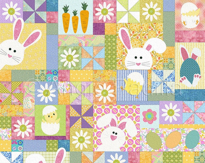 COUNTRY BUNNIES Quilt Pattern by the Pattern Basket, Margot Languedoc ...