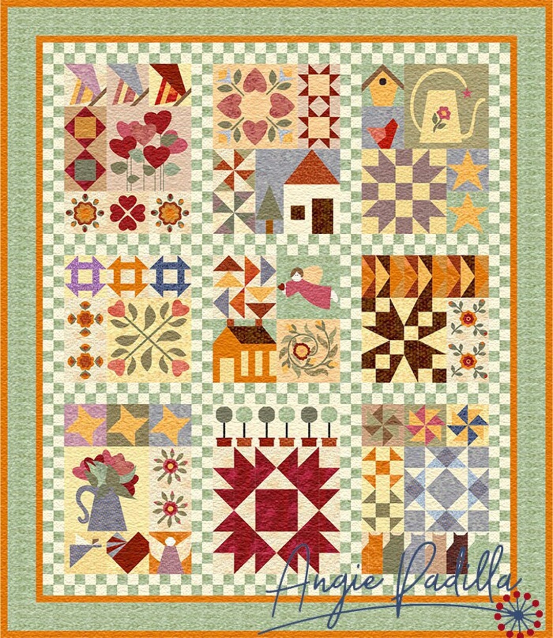 Country Charm Sampler | Applique | Digital Paper Piecing | Traditional ...