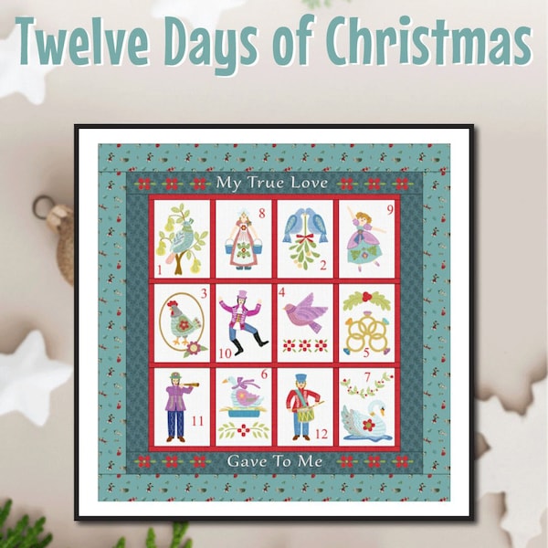 12 Days of Christmas Cross Stitch - Etsy