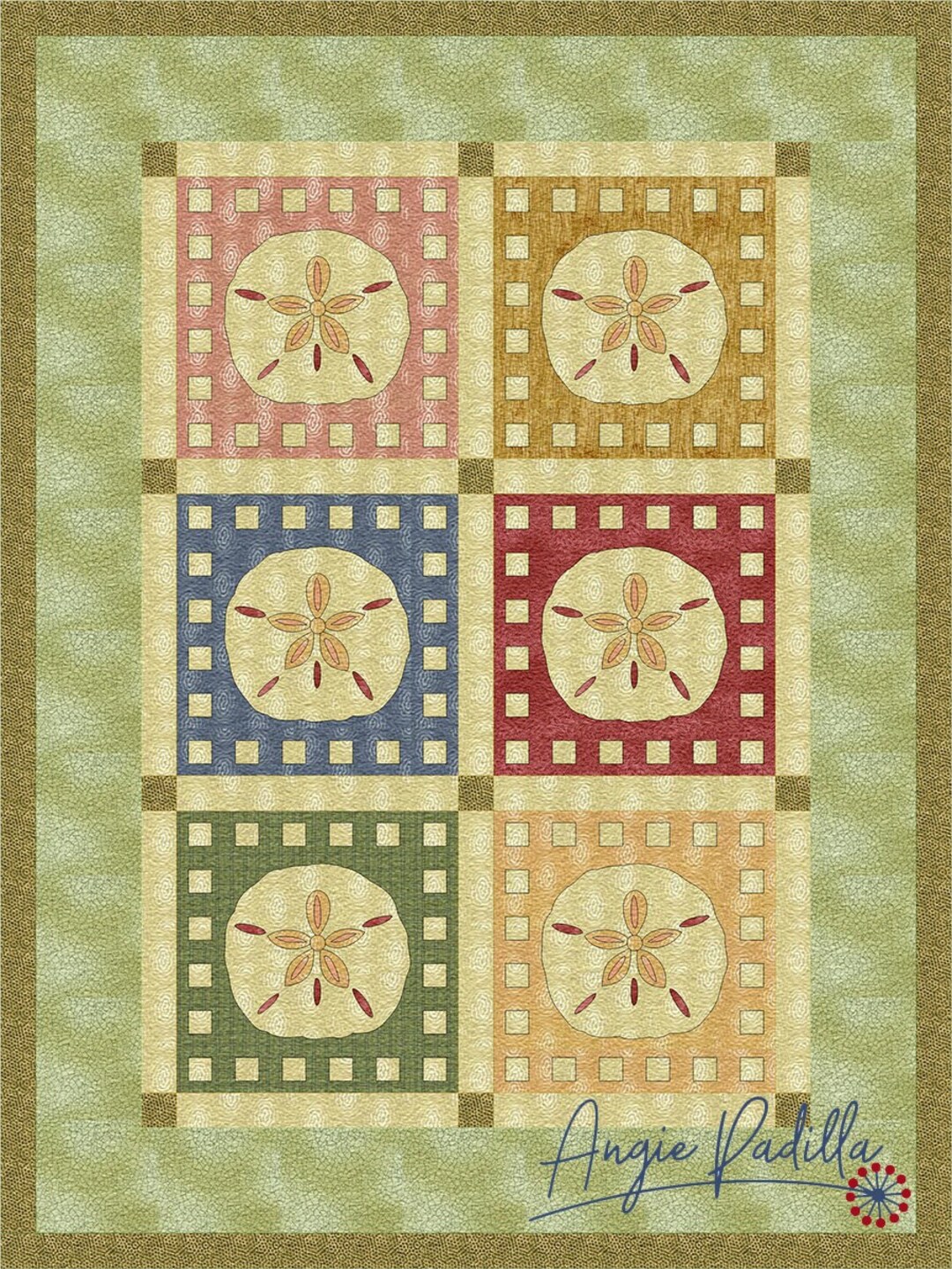 Sand Dollars | Applique Quilt Pattern | Digital PDF Pattern | Seaside ...