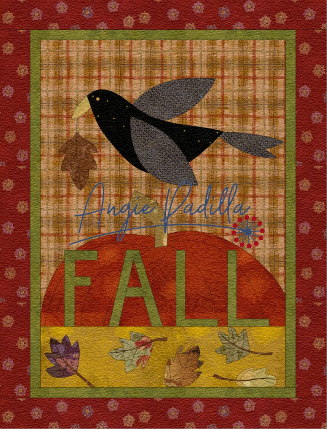 Country Crow Applique Quilt Pattern: Autumn Wall Hanging (digital PDF ...