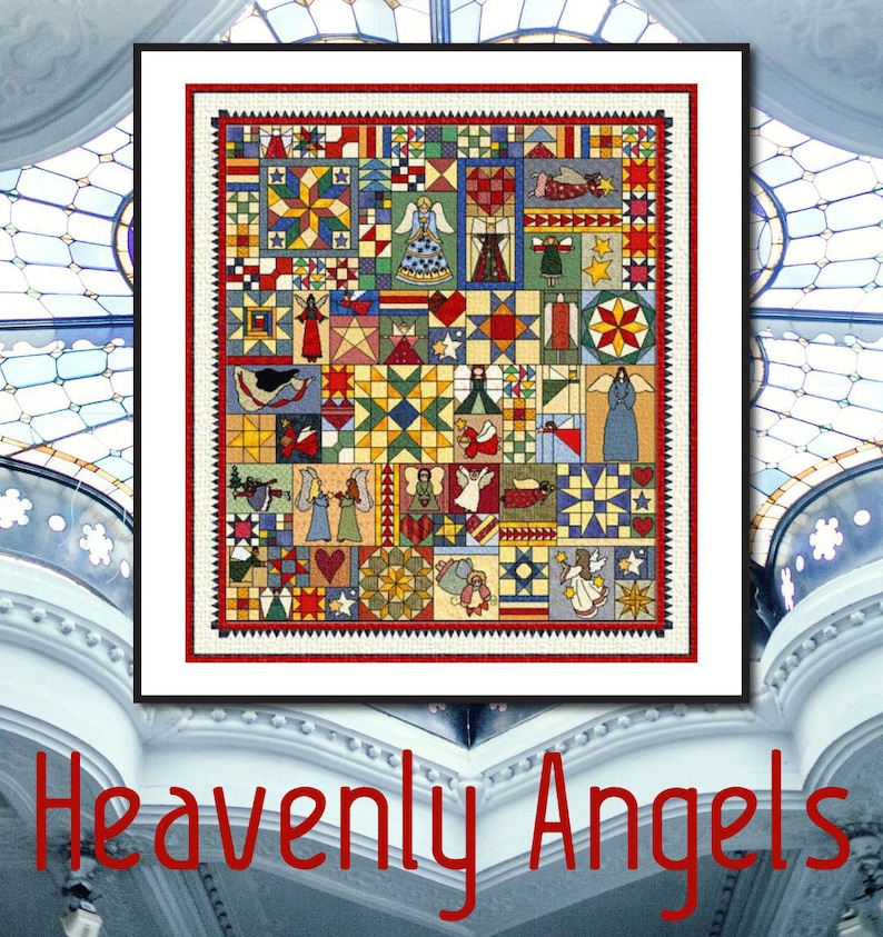 Heavenly Angels Christmas Quilt Pattern: Pieced & Applique (digital PDF ...