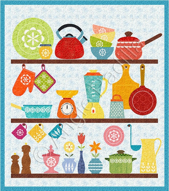 Kitchen Shelves Applique Quilt Pattern - Etsy