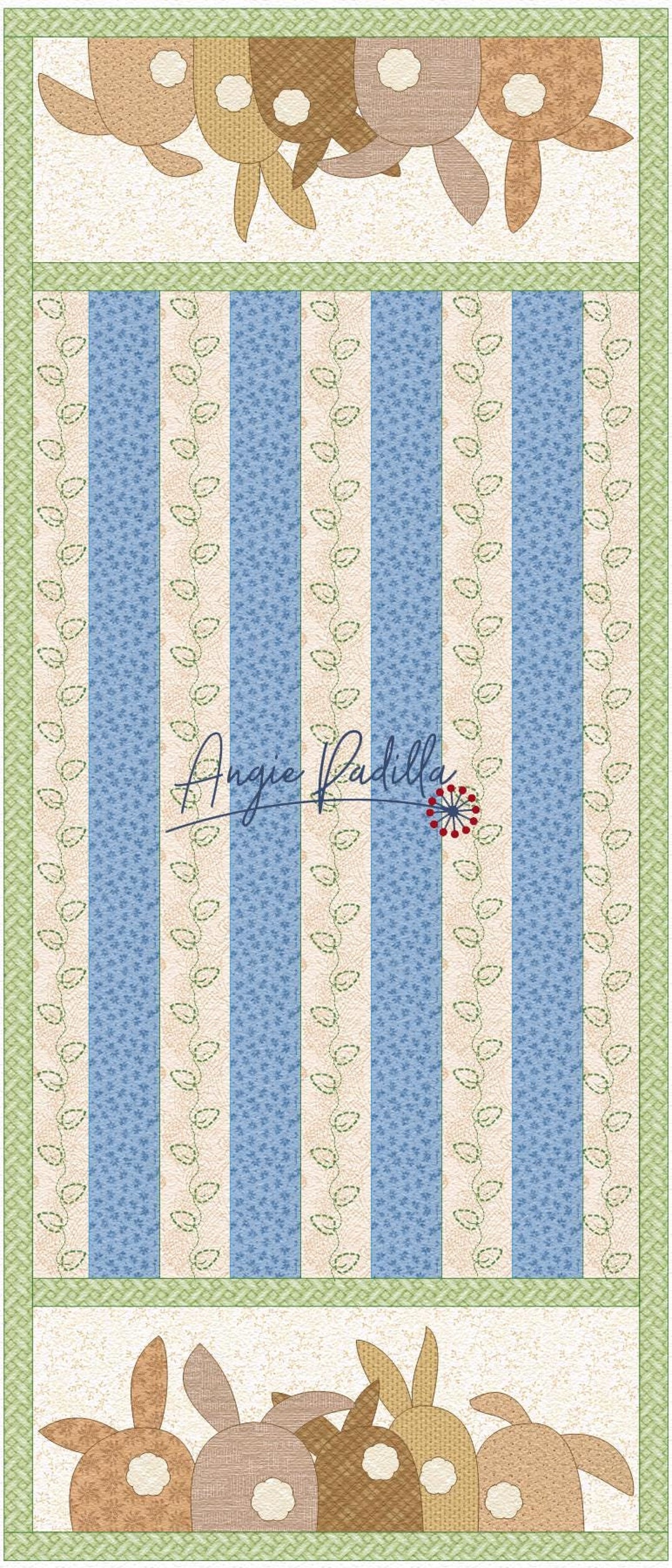 Hoppity Hop | Applique Quilt Pattern | Digital PDF Pattern | Easter ...
