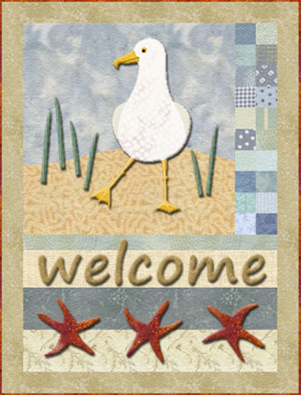 A Seaside Welcome Applique Quilt Pattern - Etsy
